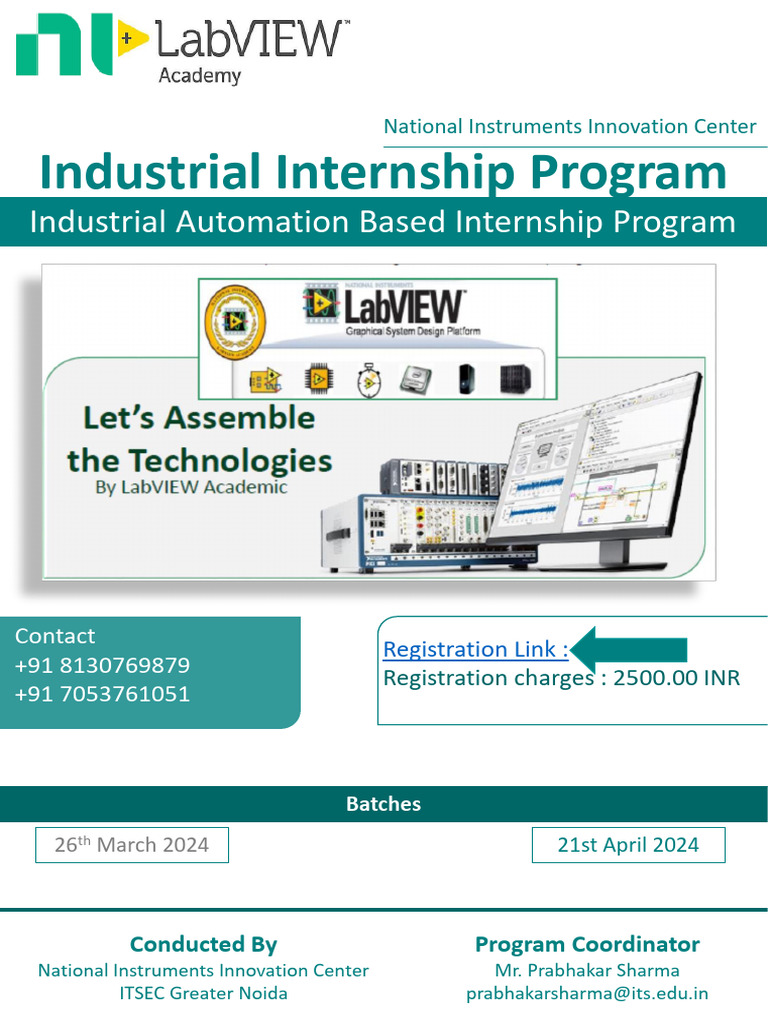 Batch-2-Labview Brochure | PDF | Automation | Computer Programming Batch-2-Labview Brochure | PDF | Automation | Computer Programming