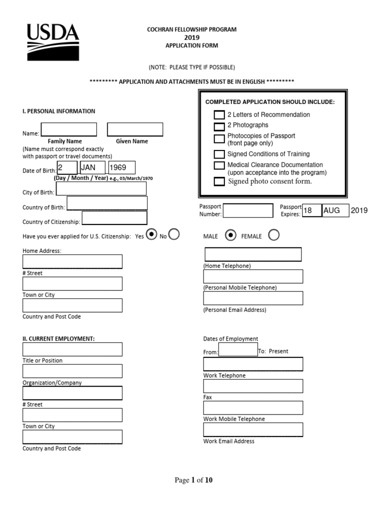 2019 CFP Application Form | PDF | Insurance | Passport