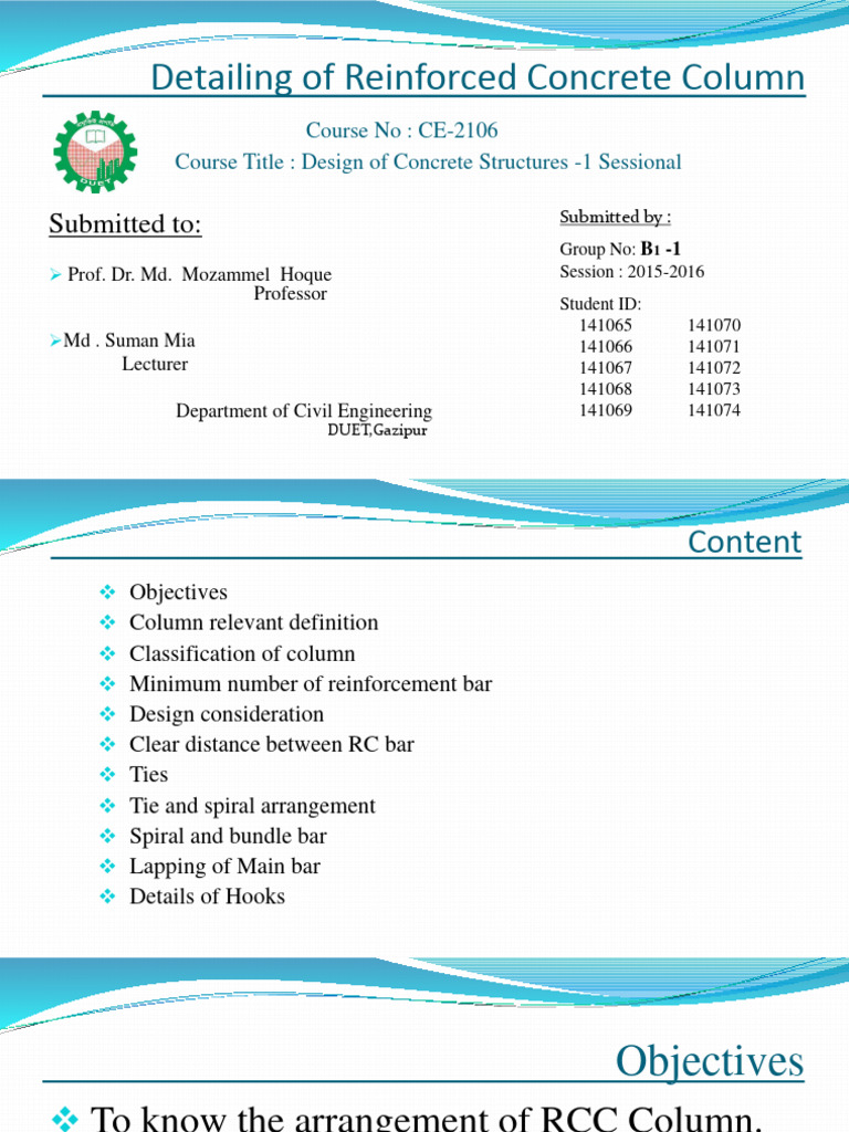 Columndetailingsession14 15duet 161127123604 | Download Free PDF | Column | Structural Engineering