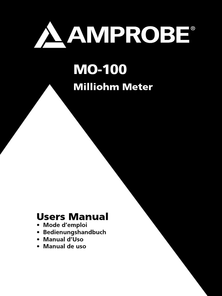 MO 100 Milliohm Meter Manual | PDF | Fuse (Electrical) | Electrical ...
