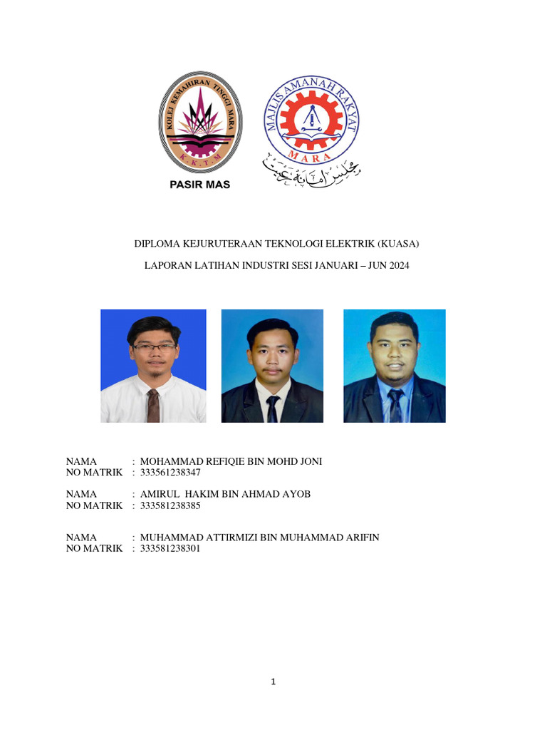 Report Present KKTM | PDF