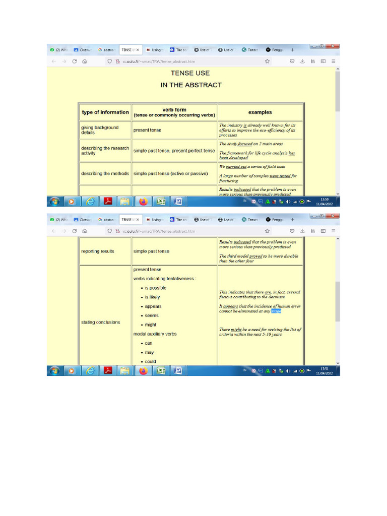Abstract Tense | PDF