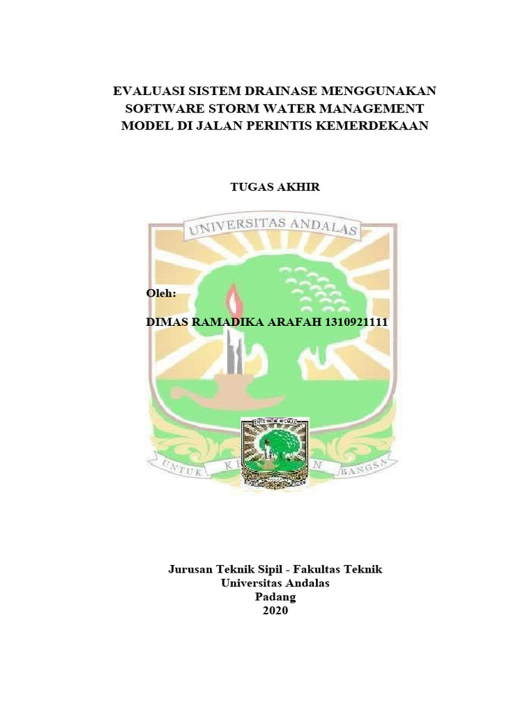SodaPDF-converted-TS 2020 - Evalusai Sistem Drainase Menggunakan Software Strom Water Management ...