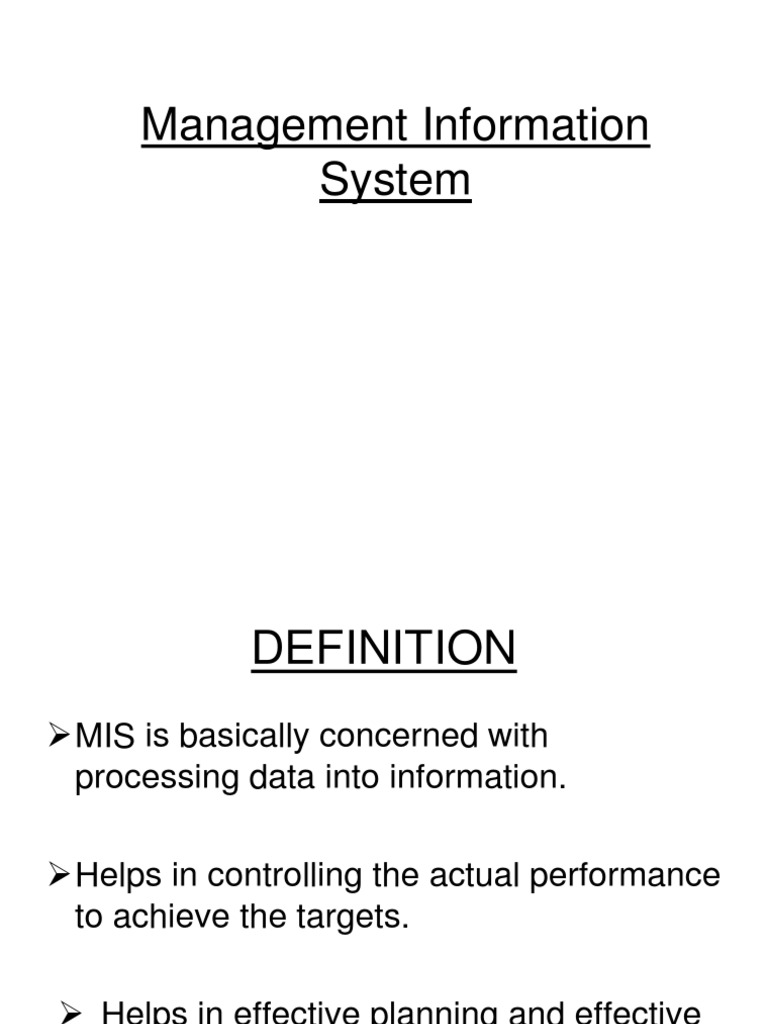 Management Information System | PDF