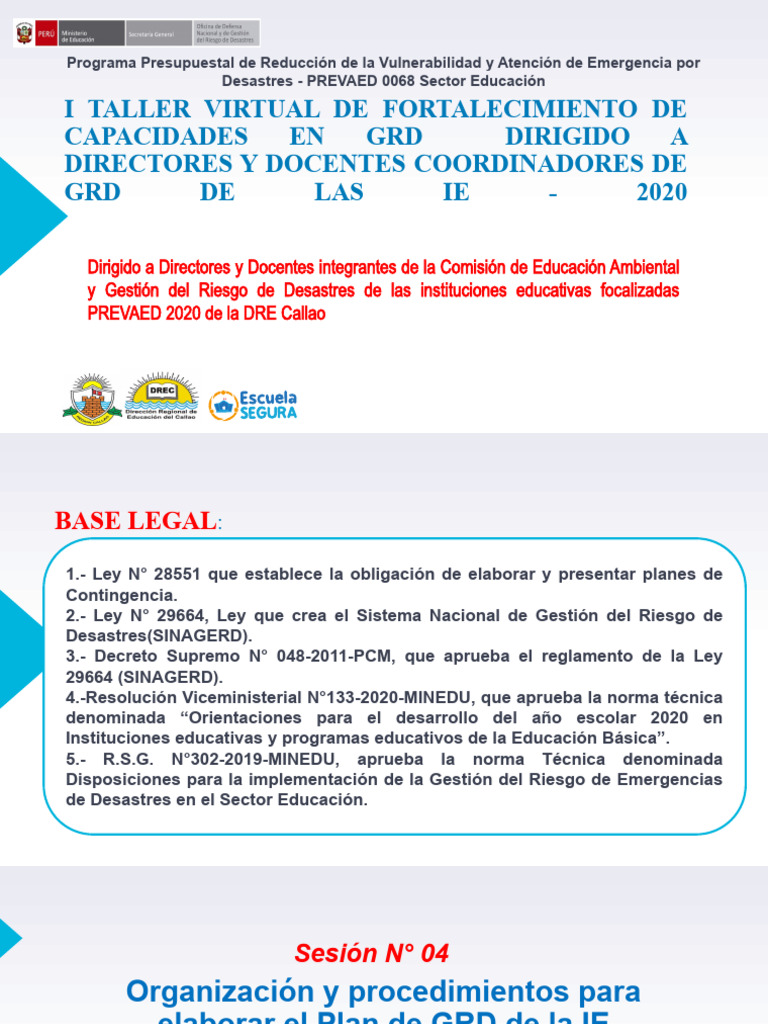 Plan de GRD | PDF | Riesgo | Reducción de Desastres