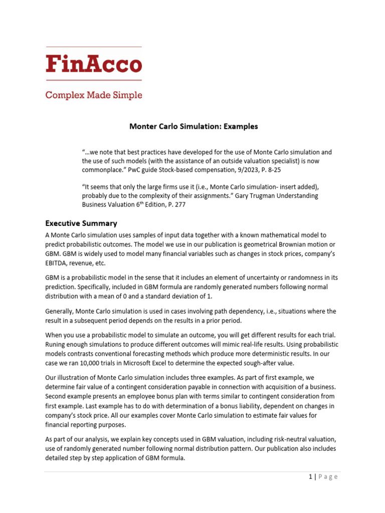 6.A Monte Carlo Examples 1 1 | PDF | Probability Distribution ...