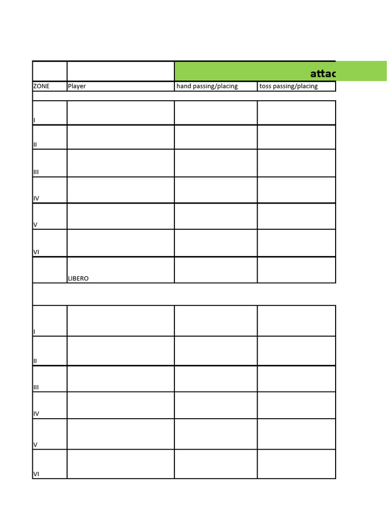 Blank - Assessment Form-For Volleyball | PDF | Volleyball | Ball Games