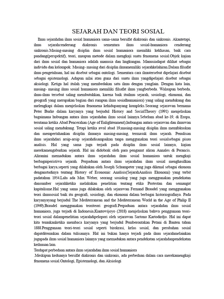 Sejarah Dan Teo 1 | PDF