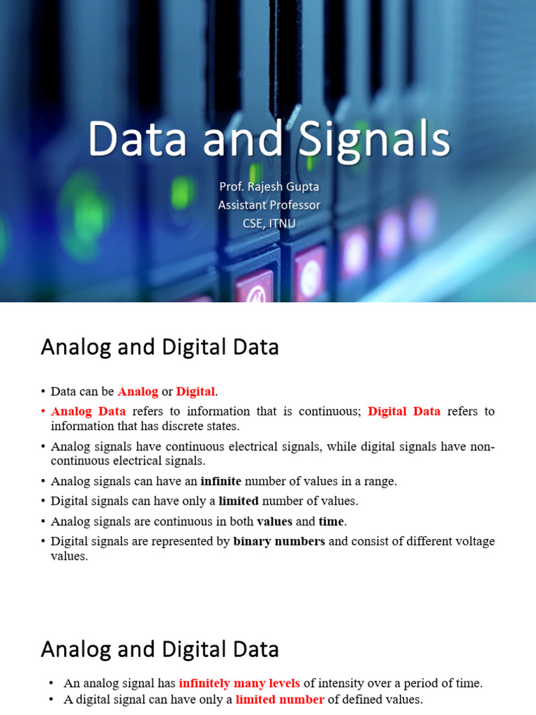 Data and Signals - ! | PDF | Signal To Noise Ratio | Bit Rate