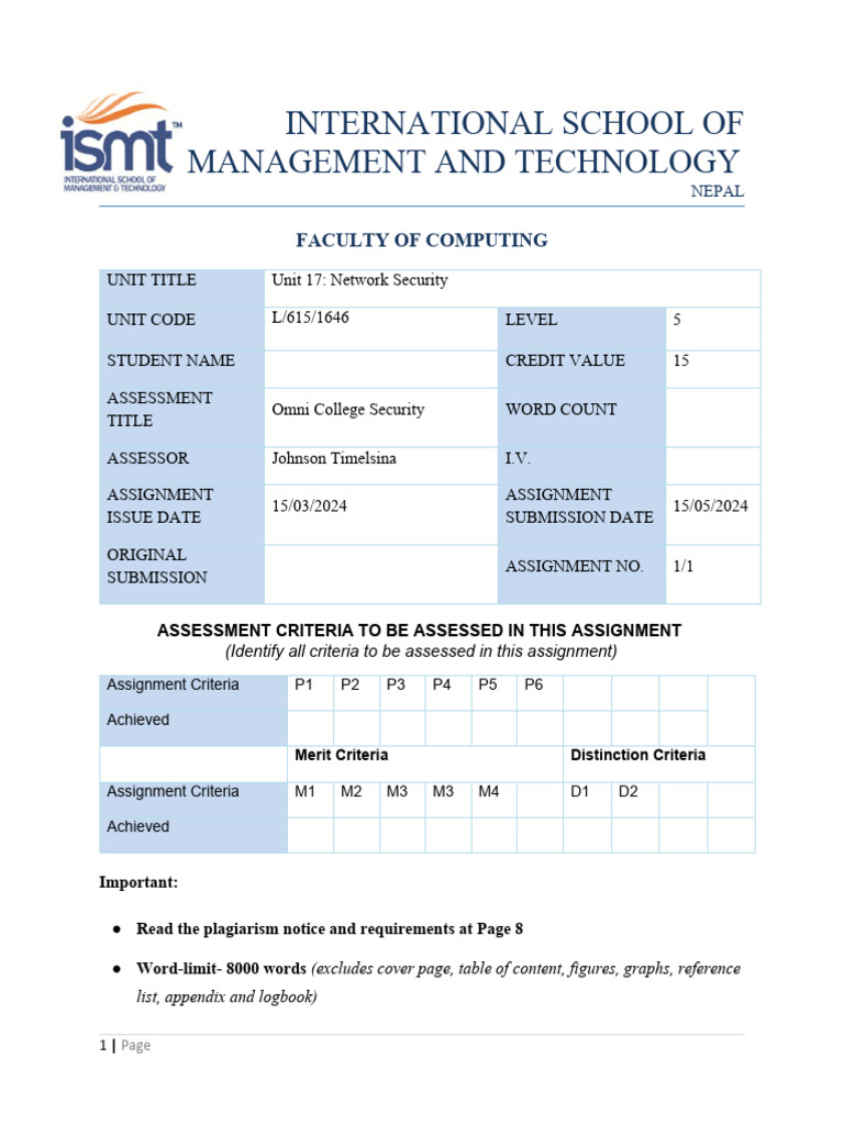 Network Security Assignment | PDF | Computer Security | Security