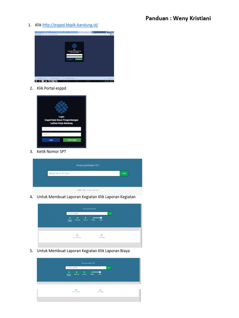Panduan Pengisian Laporan Perdin Online 2022 | PDF