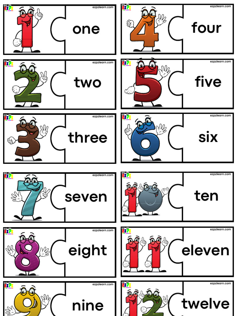 Numbers Kids Puzzle Match | PDF