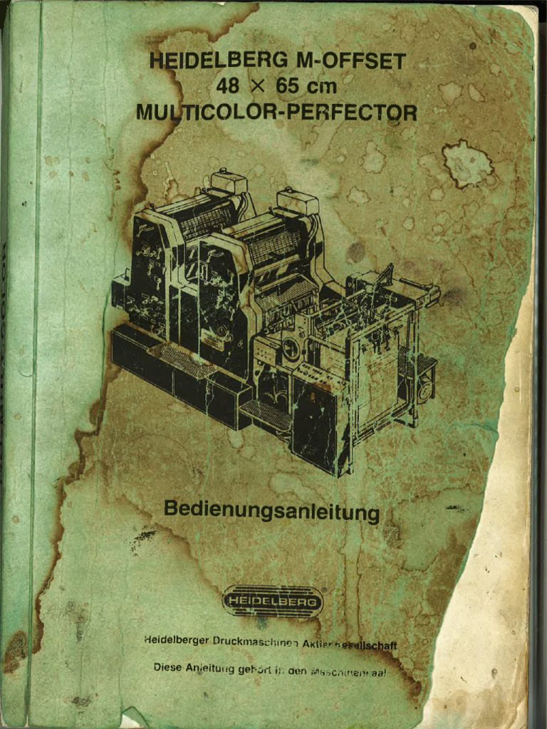 Manual Heidelberg M-Offset | PDF