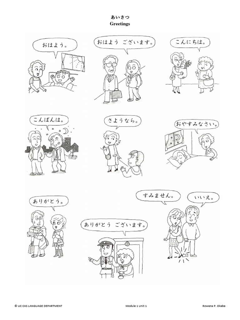 Module 1 Unit 1 Greetings | PDF