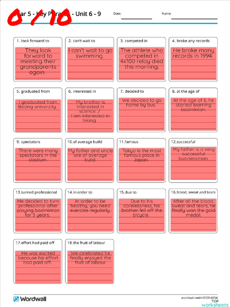 Year 5 - Key Phrases | PDF