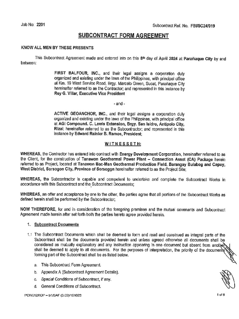 Sample Contract Compressed | PDF