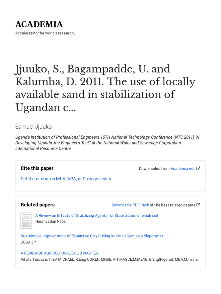 UIPE - Paper With Cover Page v2 | PDF | Soil | Natural Materials