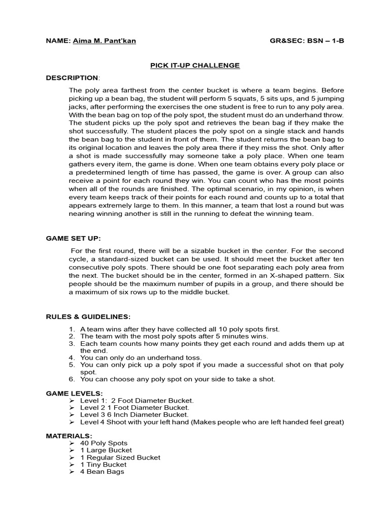 Pick It Up | PDF