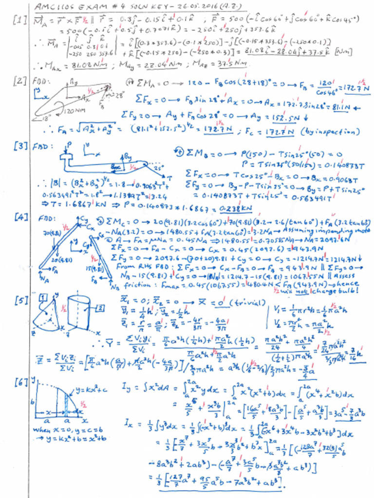 AMC110S Exam4 2016 Soln | PDF