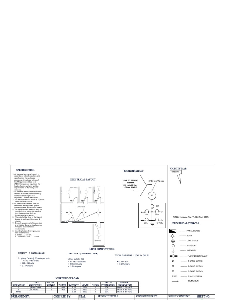 Electrical Plan 1 | PDF | Electrical Wiring | Mains Electricity