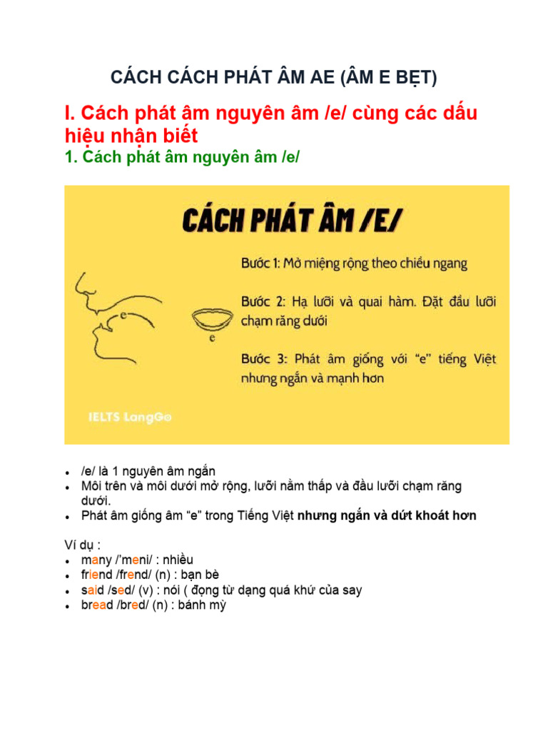 IPA - /ae/. Word | PDF