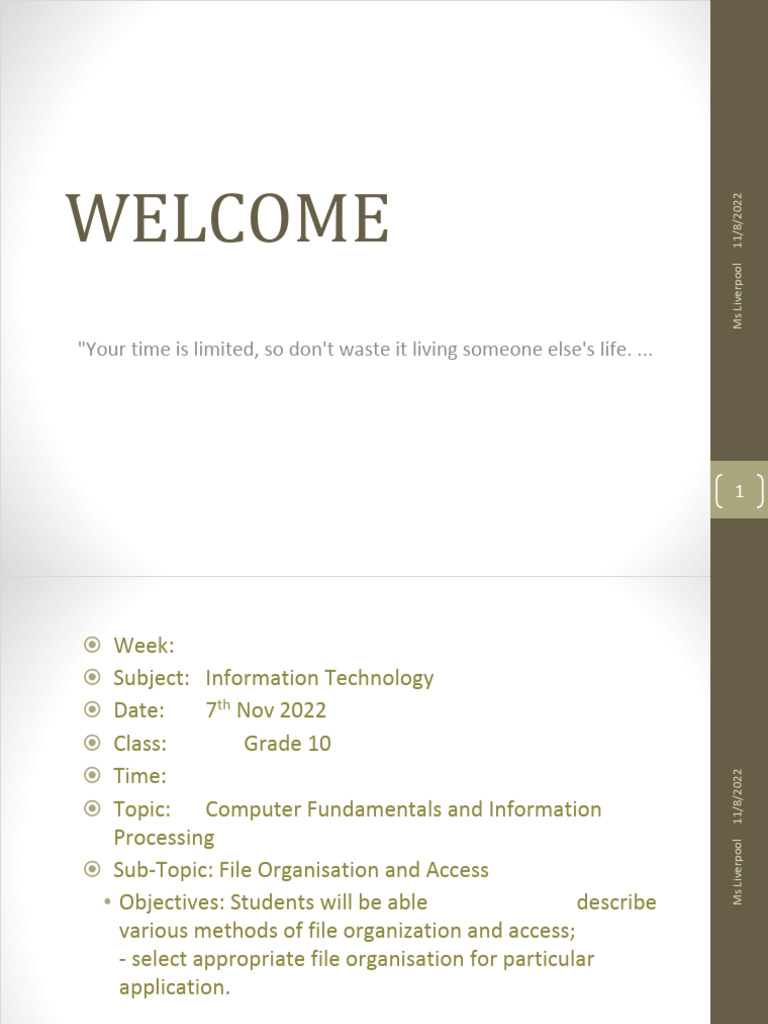 Methods of File Organization and Access | PDF | Computer File | Sequence
