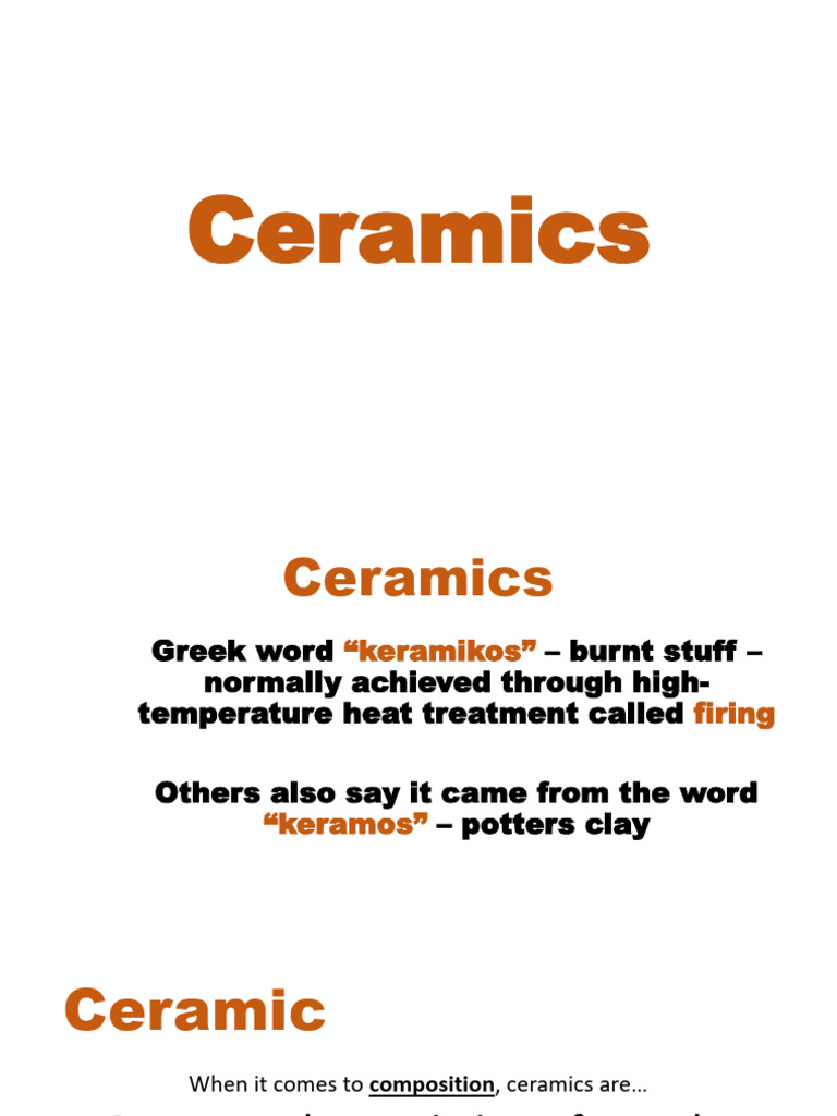 Ceramic Notes | PDF | Ceramics | Glasses