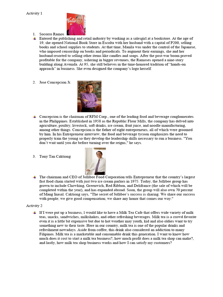 Entrep Week 1 | Download Free PDF | Tea | Drink