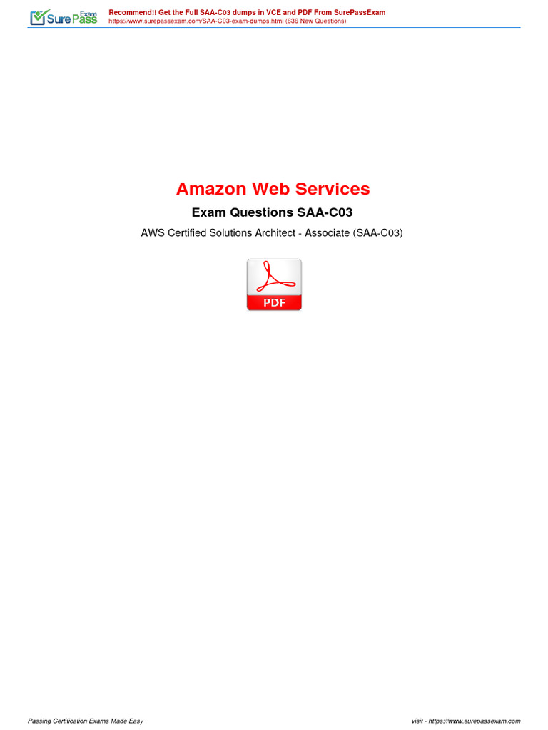 Saa C03 | PDF | Amazon Web Services | Cache (Computing)