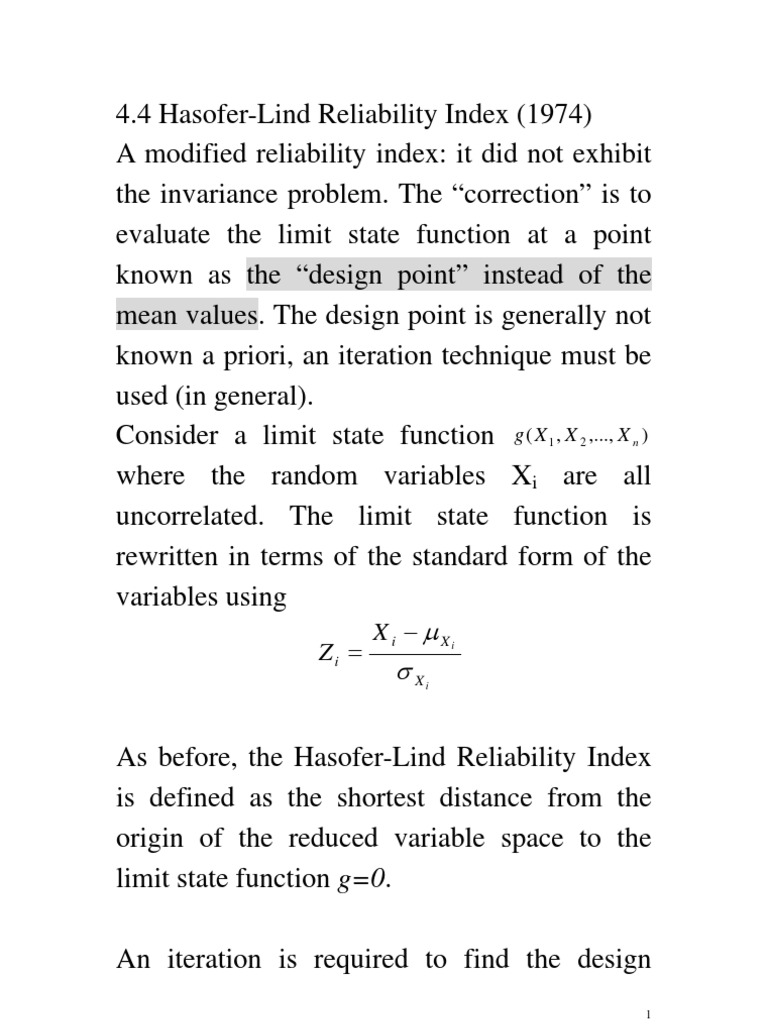 Hasofer and Lind Method | PDF | Derivative | Variable (Mathematics)