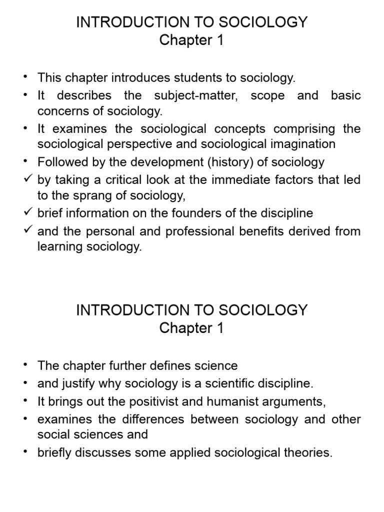 Sociology Slides Pdf Sociology Social Sciences