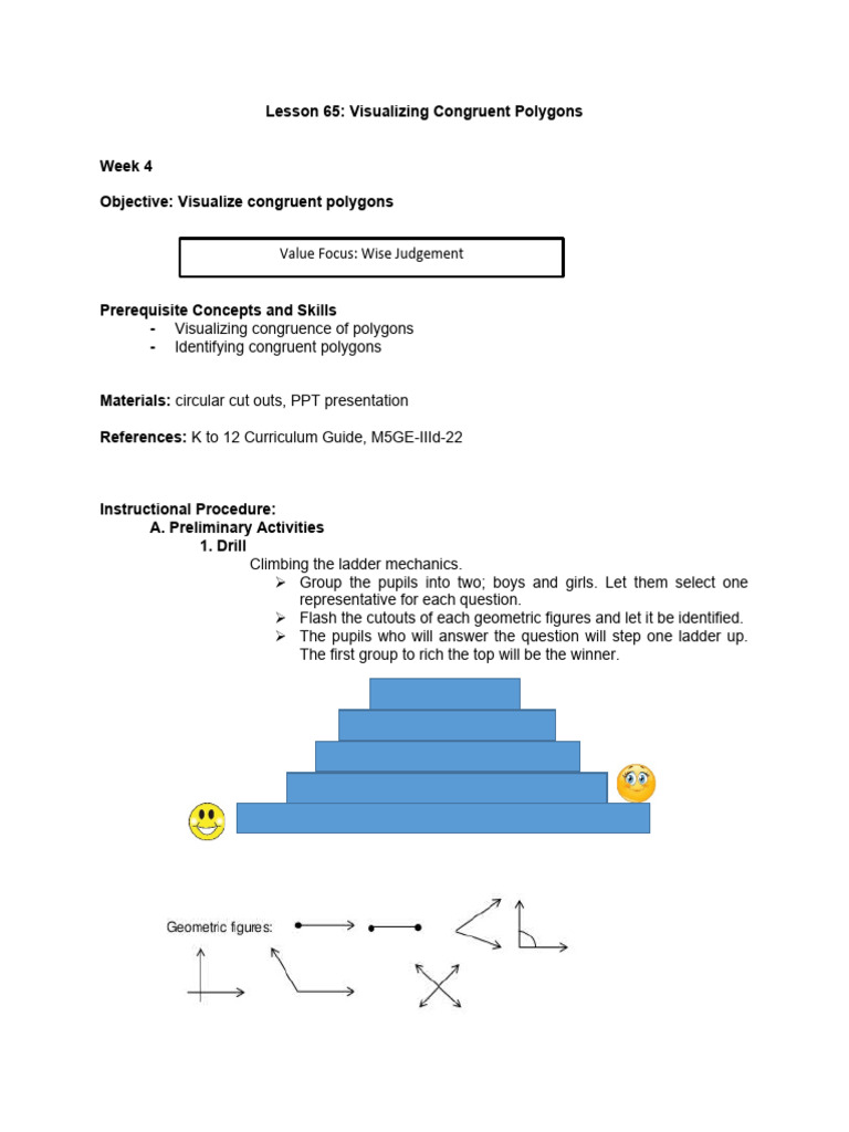 Visualizing Congruent Polygons Lesson | PDF | Shape | Euclidean Geometry