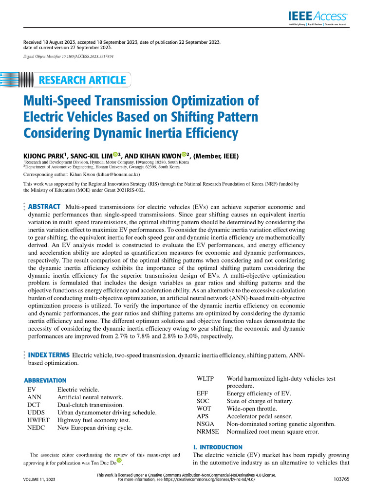 Optimizing EV Multi-Speed Transmissions | PDF | Mathematical ...