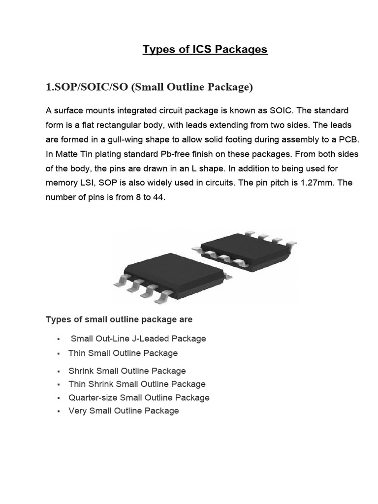 Types of ICS Packages-Summary of Training Session 2 | PDF | Electronic ...
