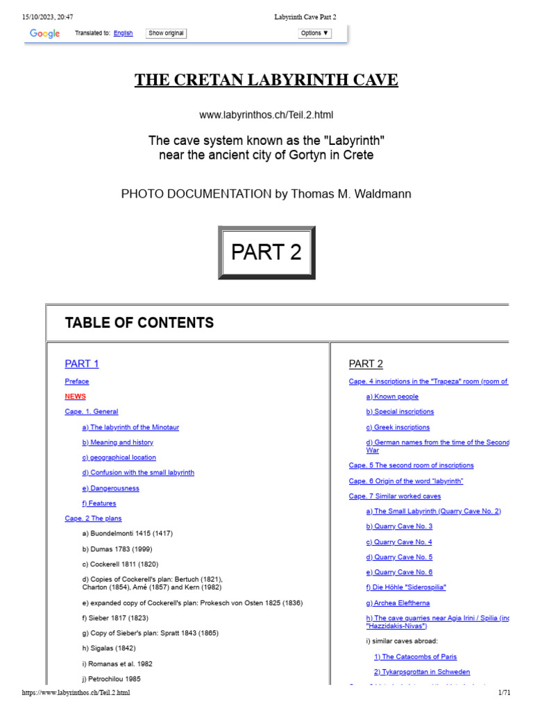 Labyrinth Cave Part 2 - Thomas M Waldmann | PDF | Labyrinth
