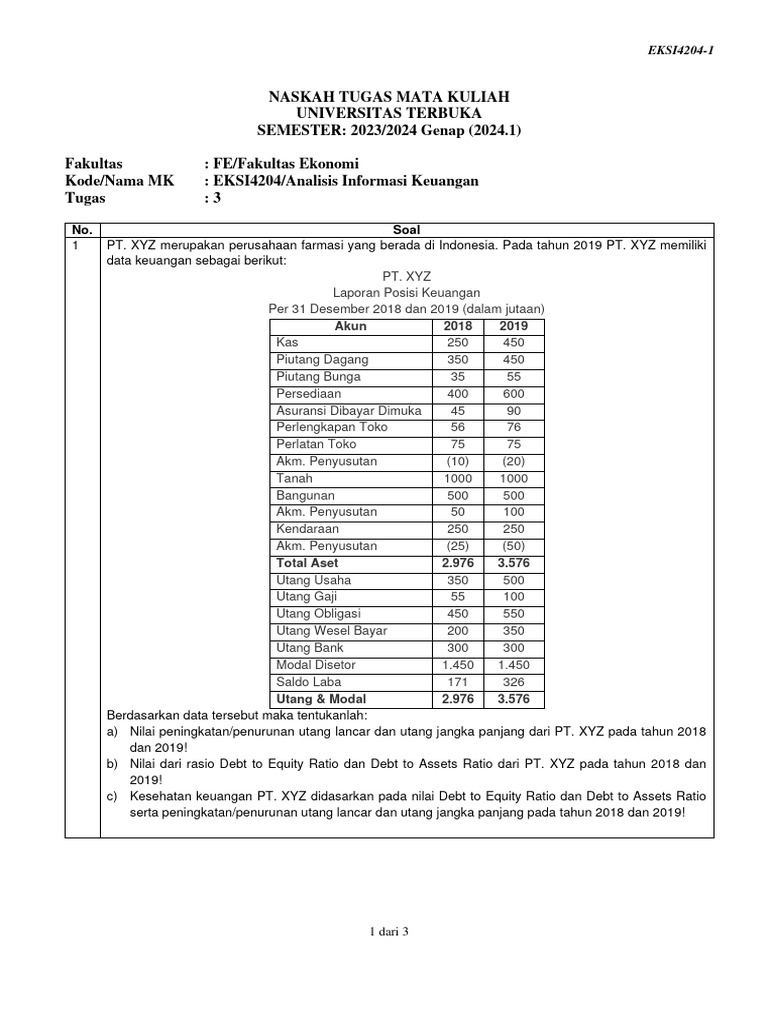 Soal Eksi4204 Tmk3 1 | PDF