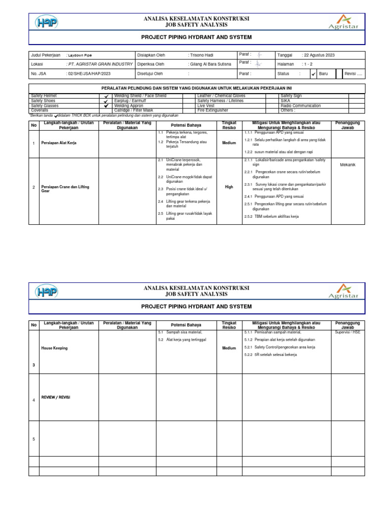 Jsa Laydown Pipe | PDF