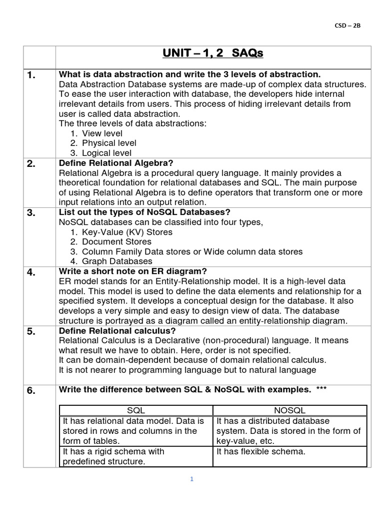 DBMS QB (Solved) | PDF | Relational Model | Relational Database