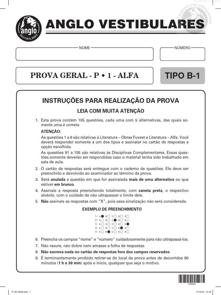Simulado FUVEST 1 - Prova (2020) | PDF | Elementos metálicos | Átomos