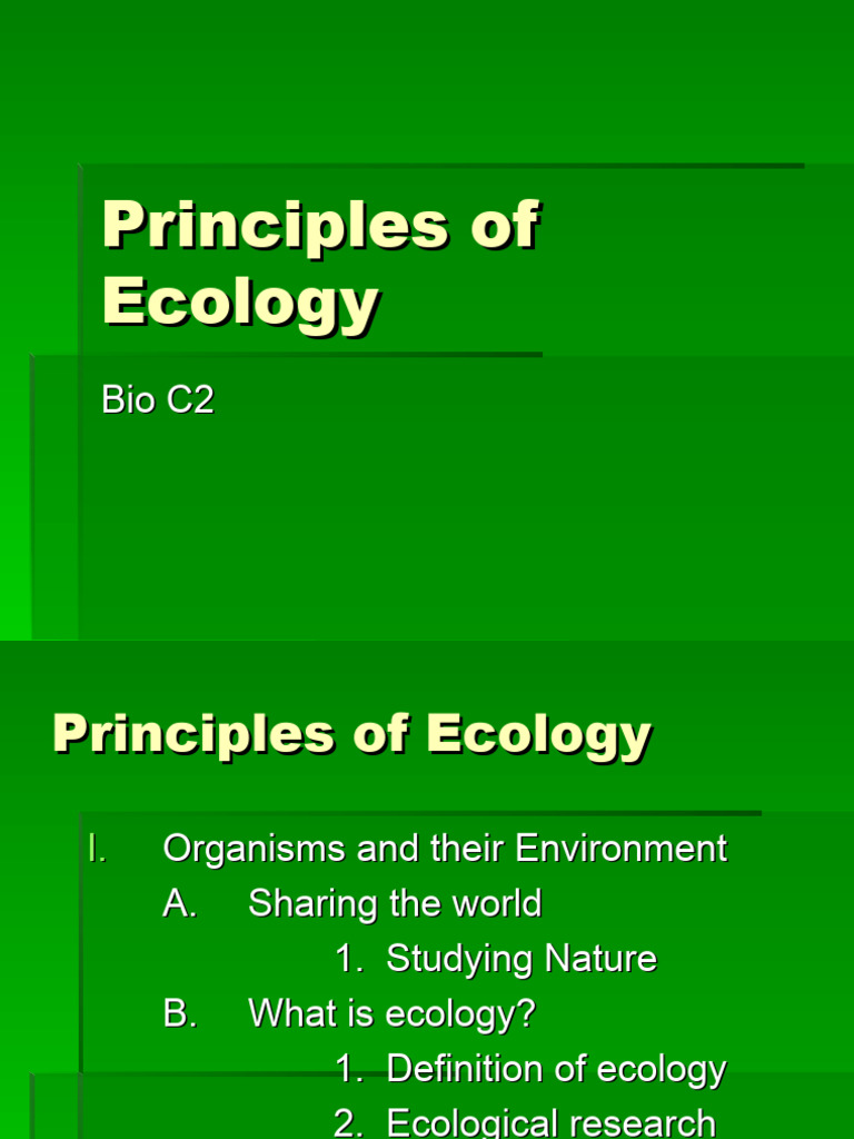 Principles of EcologyC2 | PDF | Ecology | Aquatic Ecosystem