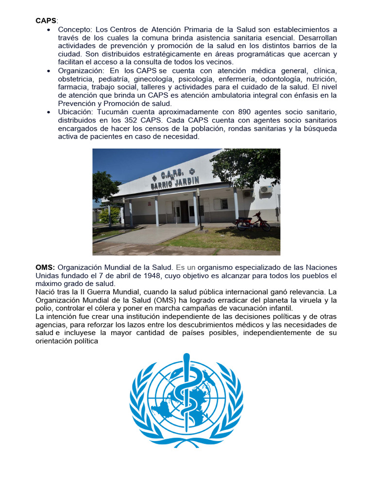 Biologia - Salud Caps Oms - 1 | PDF | Organización Mundial de la Salud ...