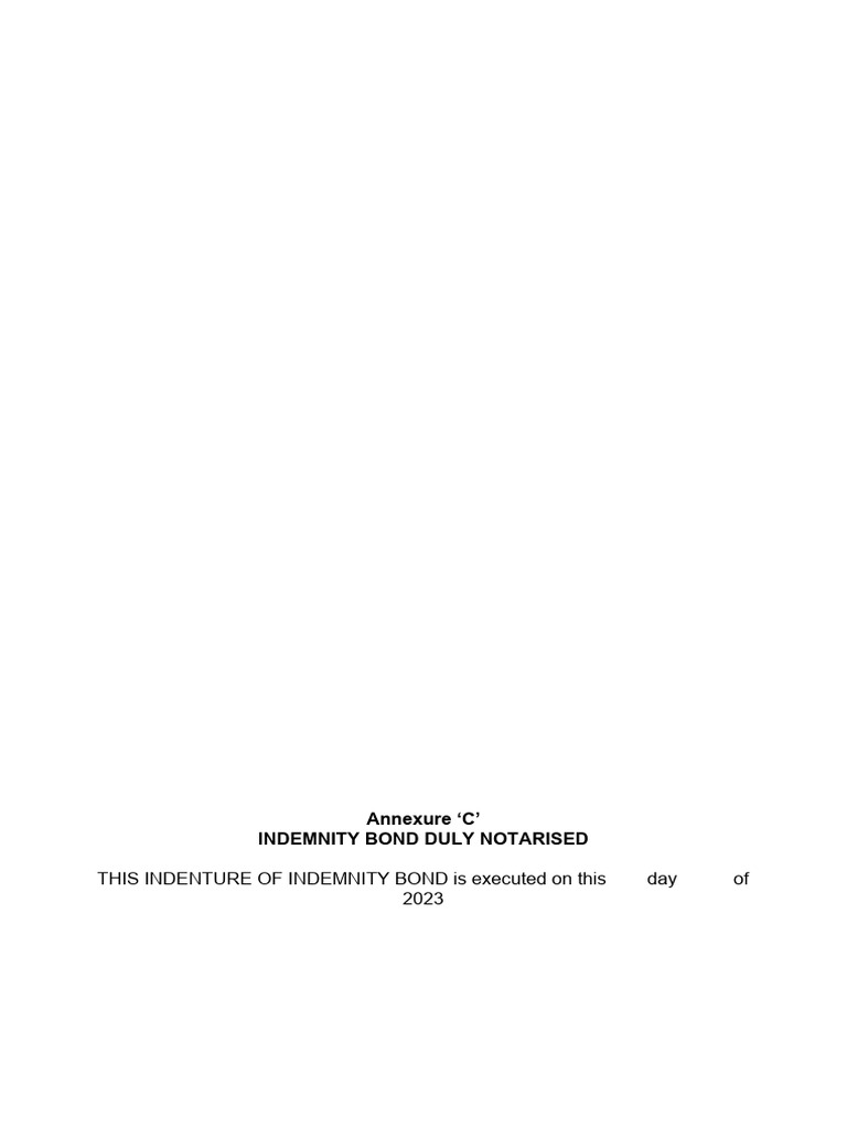 Annexure - C - 935 | PDF | Indemnity | Civil Law (Legal System)