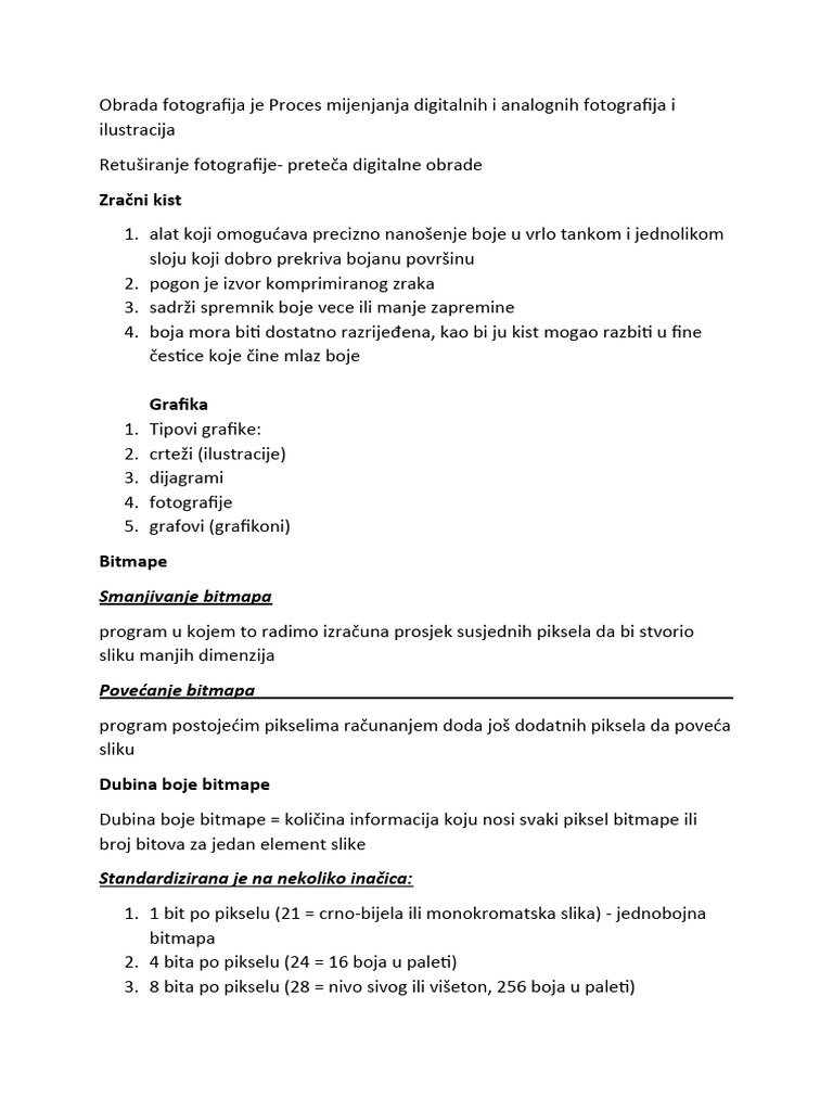 Obrada Fotografije | PDF