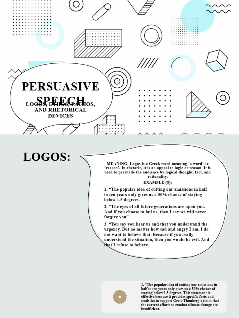 Persuasive Speech | PDF | Logos | Rhetoric