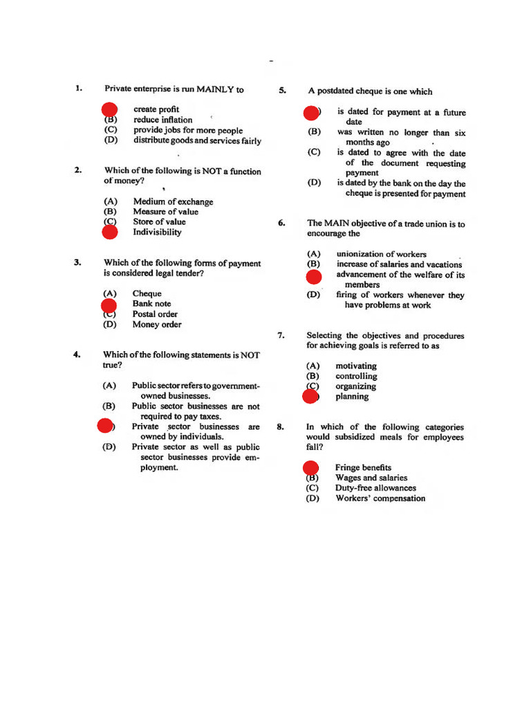 POB Jan 2024 P1 | PDF