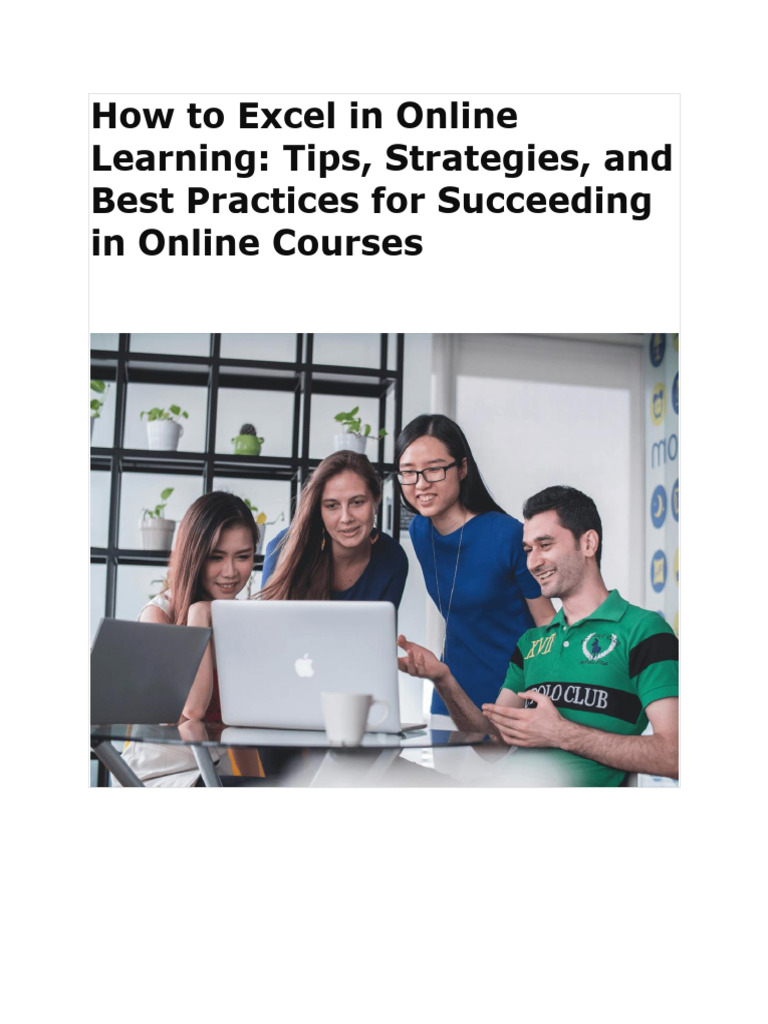 Succeeding in Online Courses | PDF | Educational Technology | Learning