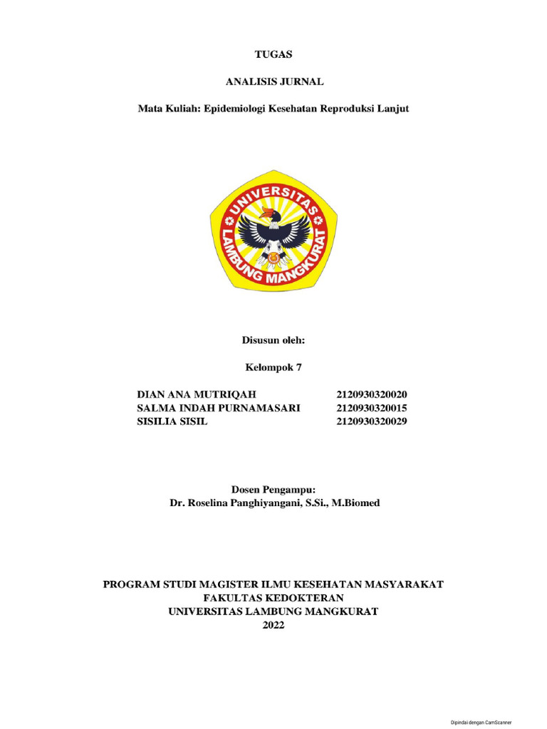 KELOMPOK 7 ANALISIS JURNAL (CASE CONTROL) | PDF