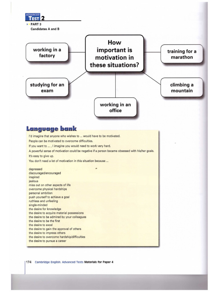 Speaking Advanced - Motivation | PDF