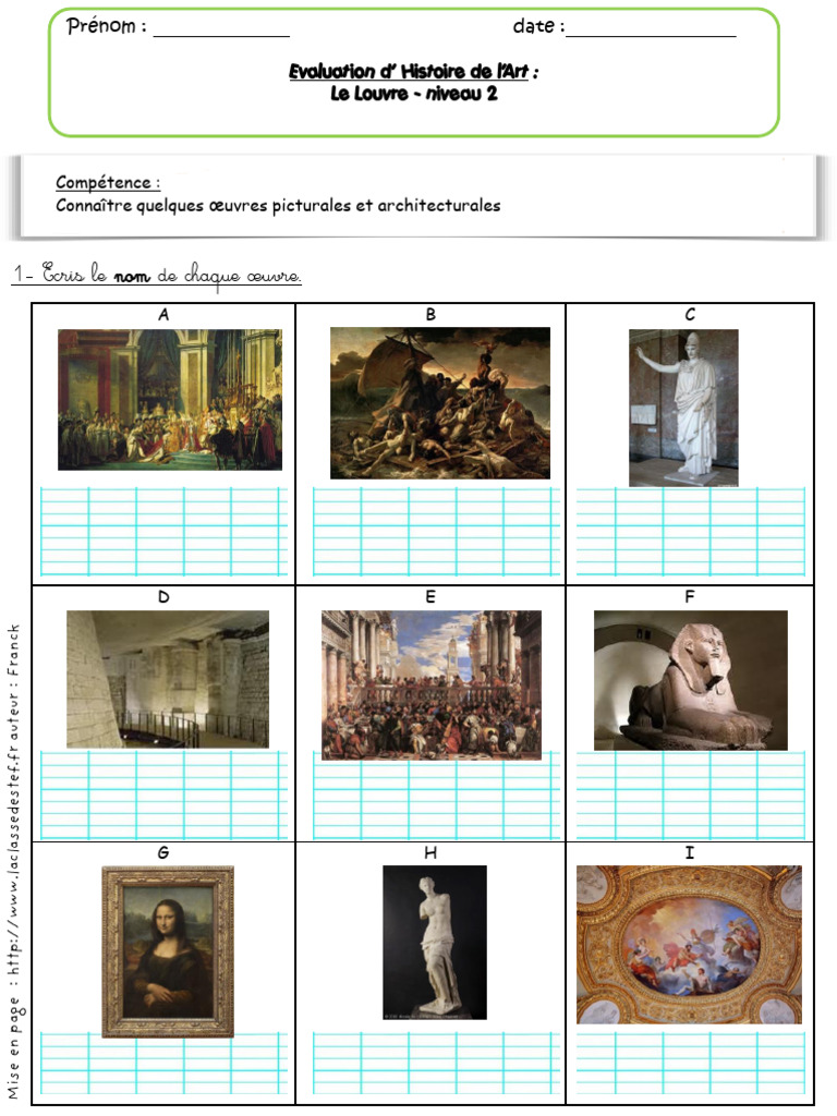 Exposé sur le Louvre pour CM2 | PDF