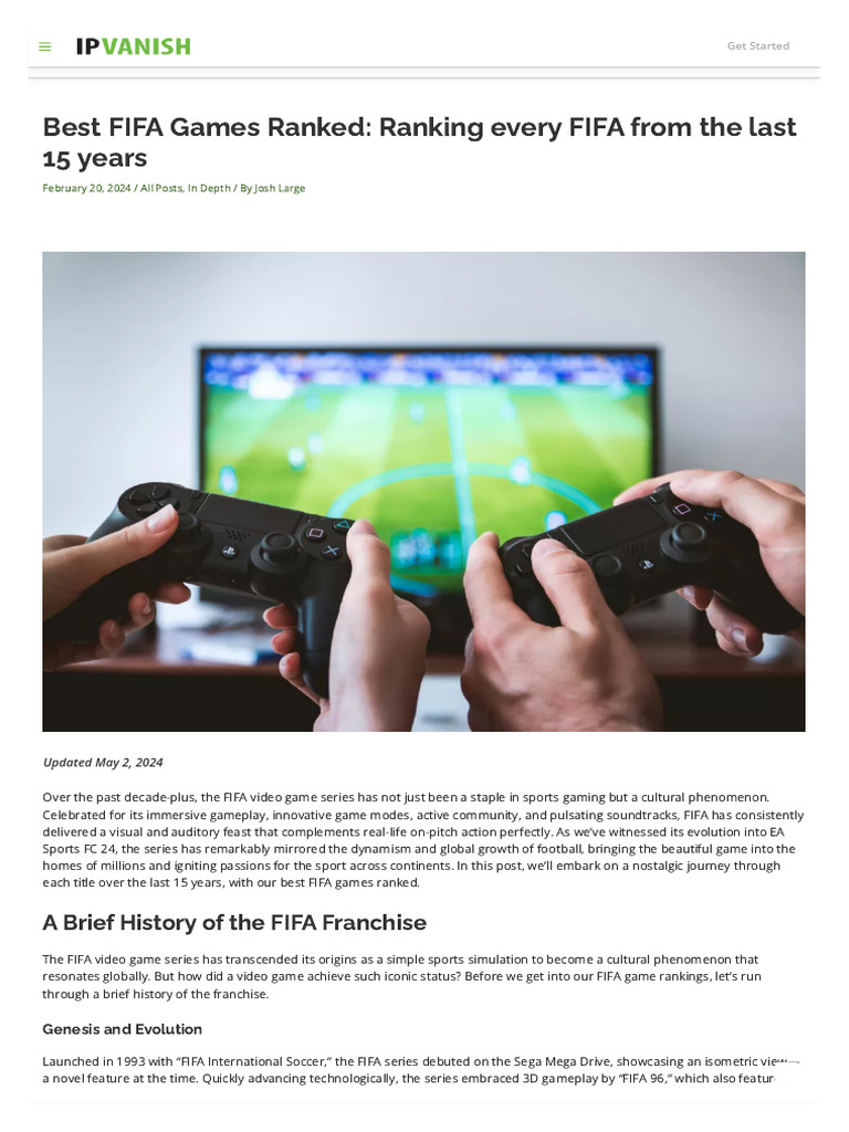 Best FIFA Games Ranked - IPVanish | PDF | Virtual Private Network | Privacy